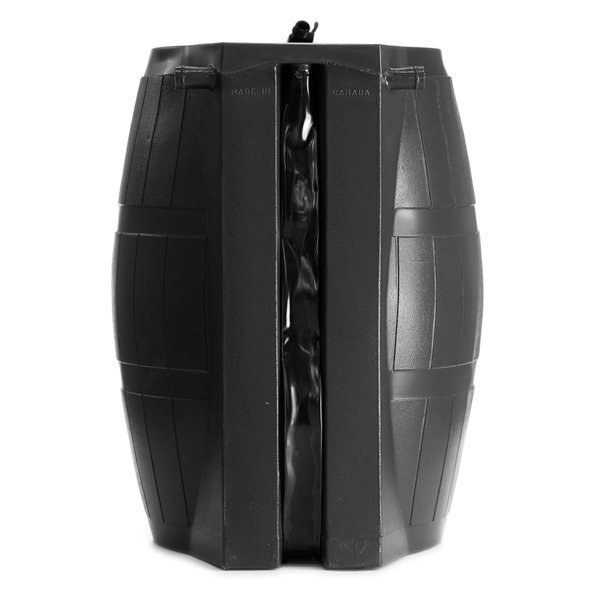 FCMP Outdoor 50-Gallon BPA Free Home Rain Water Catcher Barrel, Black ...