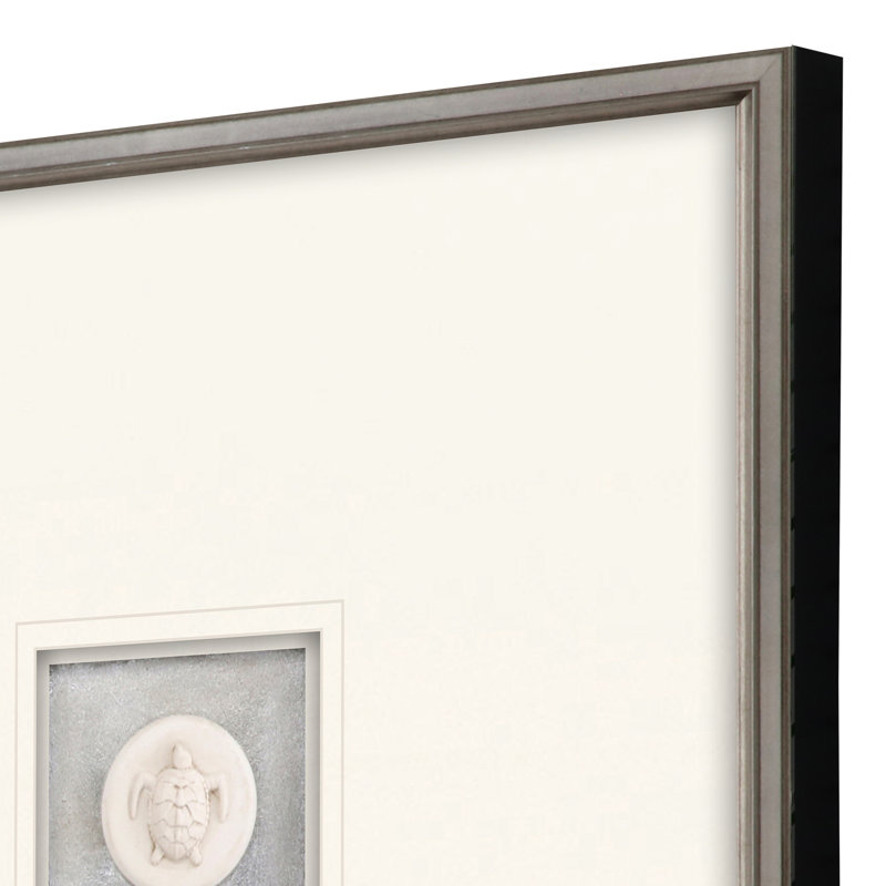 HomeRoots " Set Of Two Coastal Intaglio II Silver Framed Print Wall Art ...