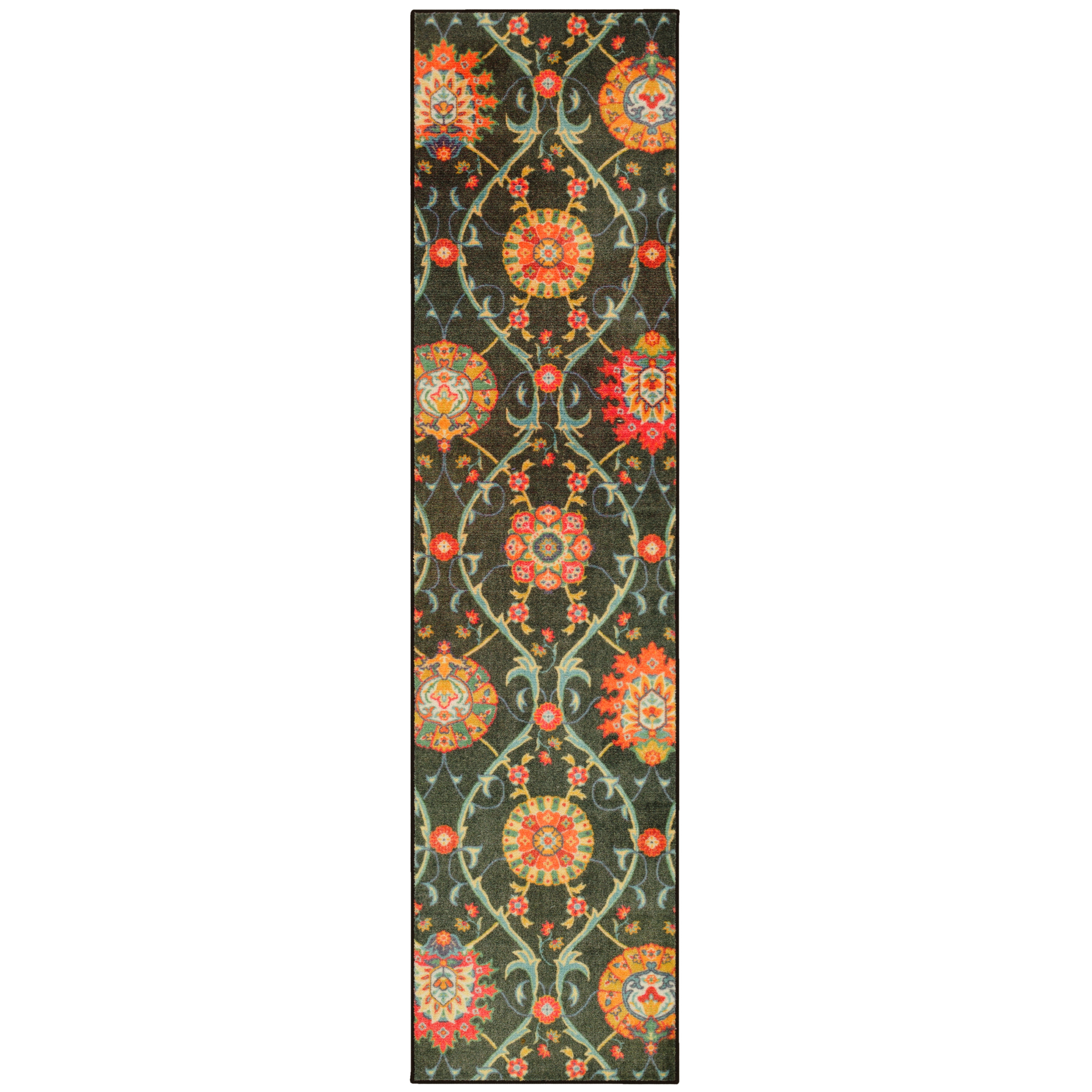 Mohawk Home Bexley Floral Polyester Tufted Gray Area Rug | Wayfair