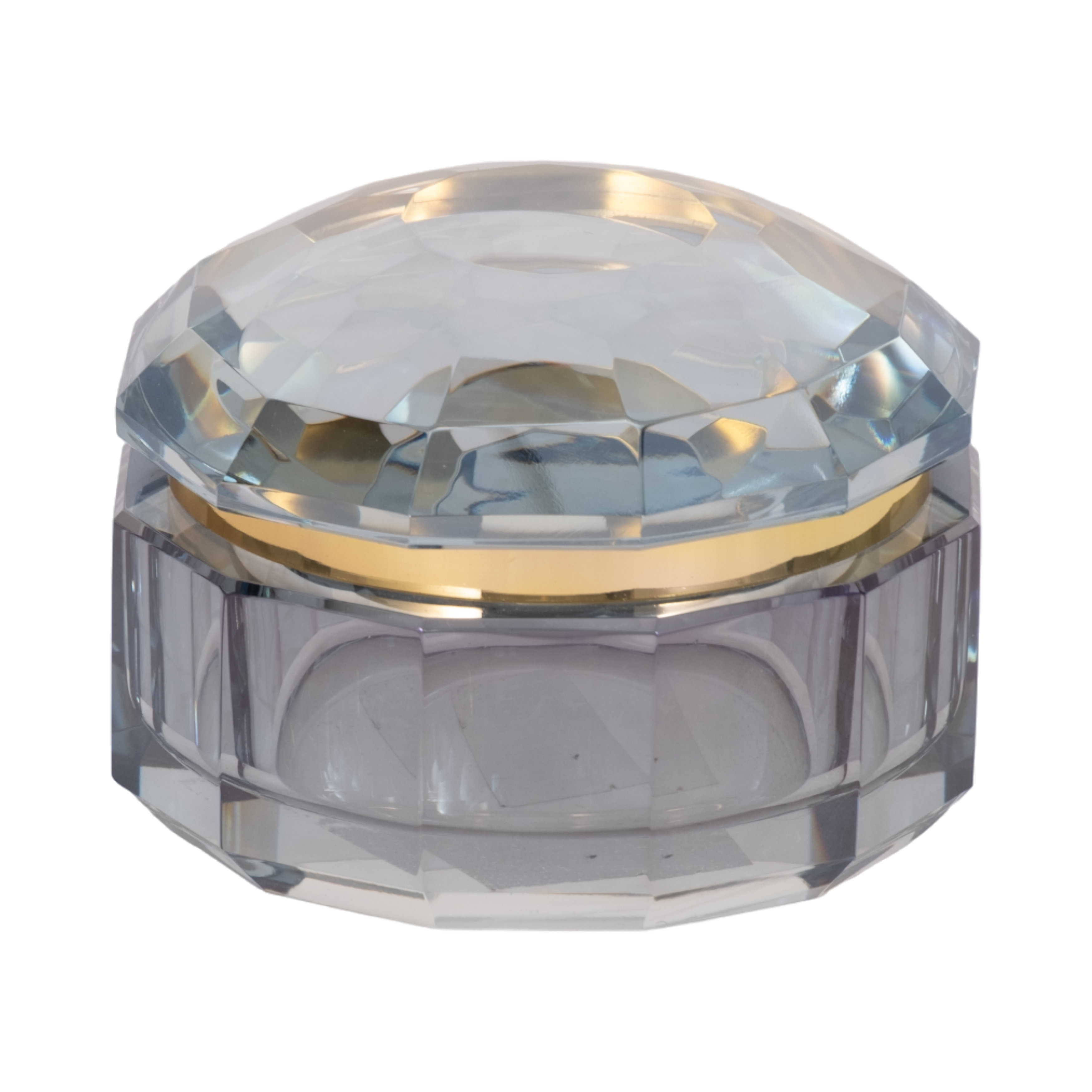 Mercer41 Glass Trinket Box, Crystal and Glass Storage - 4" x 4" x 3 ...