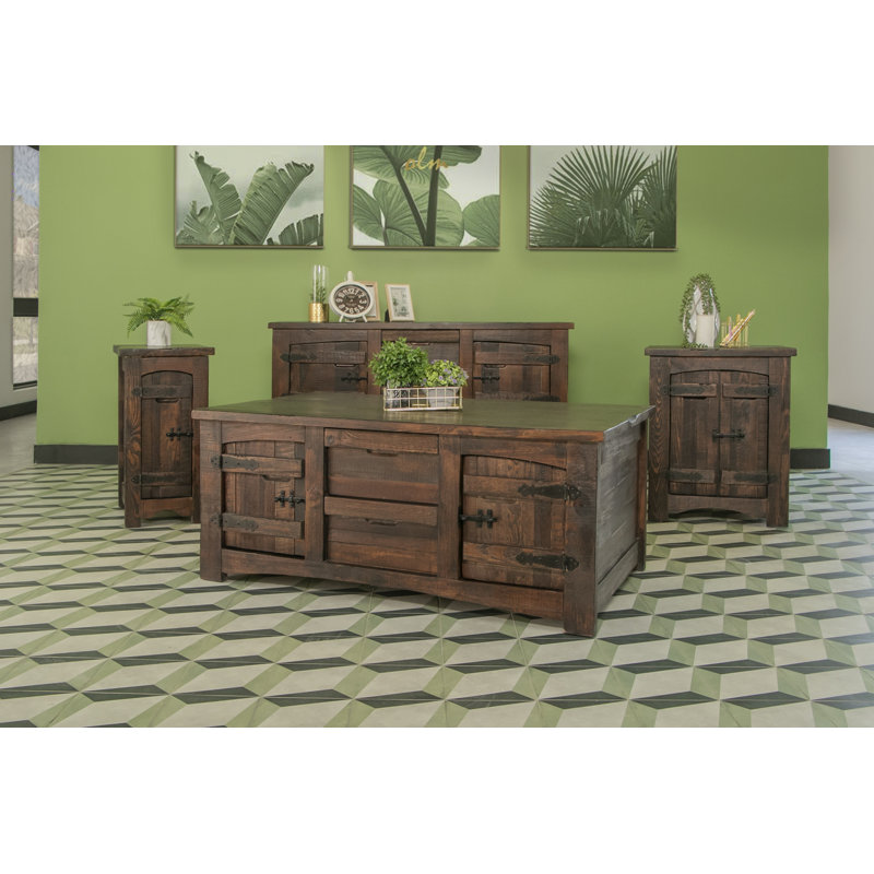 International Furniture Direct Mezcal End Table With 2 Doors | Wayfair