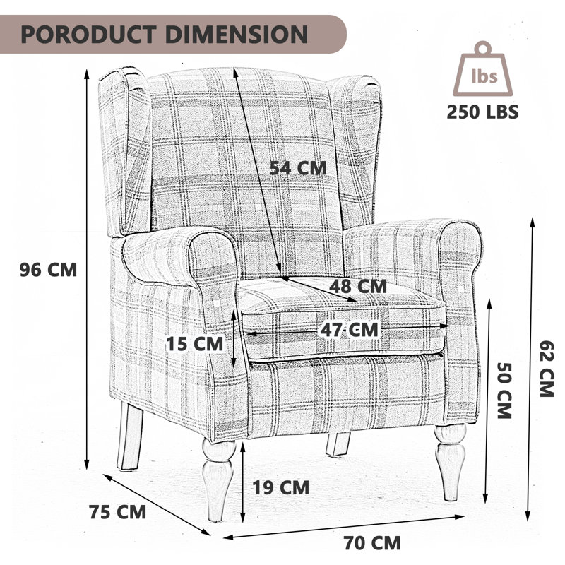 Brambly Cottage Ponshewaing Upholstered Armchair | Wayfair.co.uk