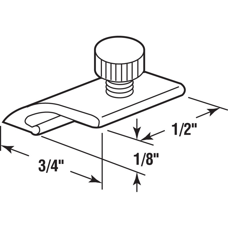 Prime-Line 1/2 In. Storm Door Panel Clips With Screws , Mill Finish (8 ...