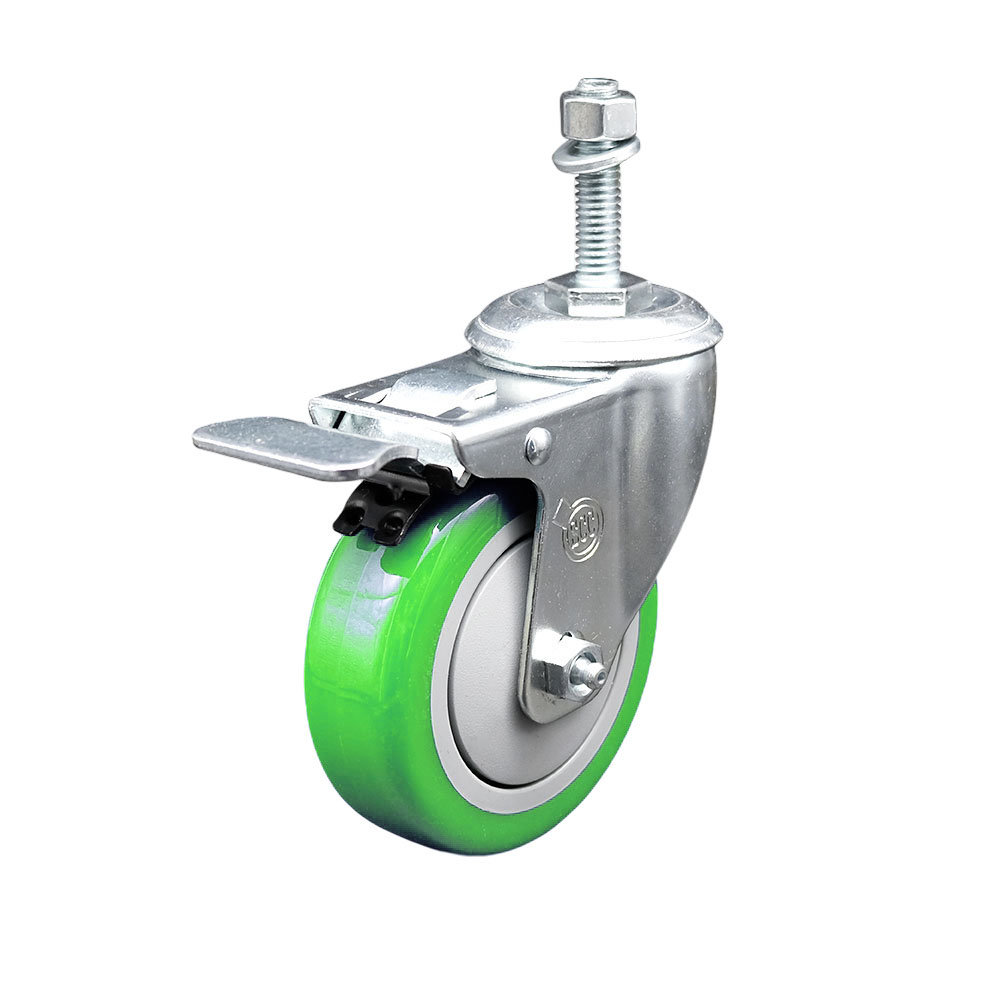 Service Caster 4 Inch Polyurethane Wheel Swivel 10mm Stem Caster with ...