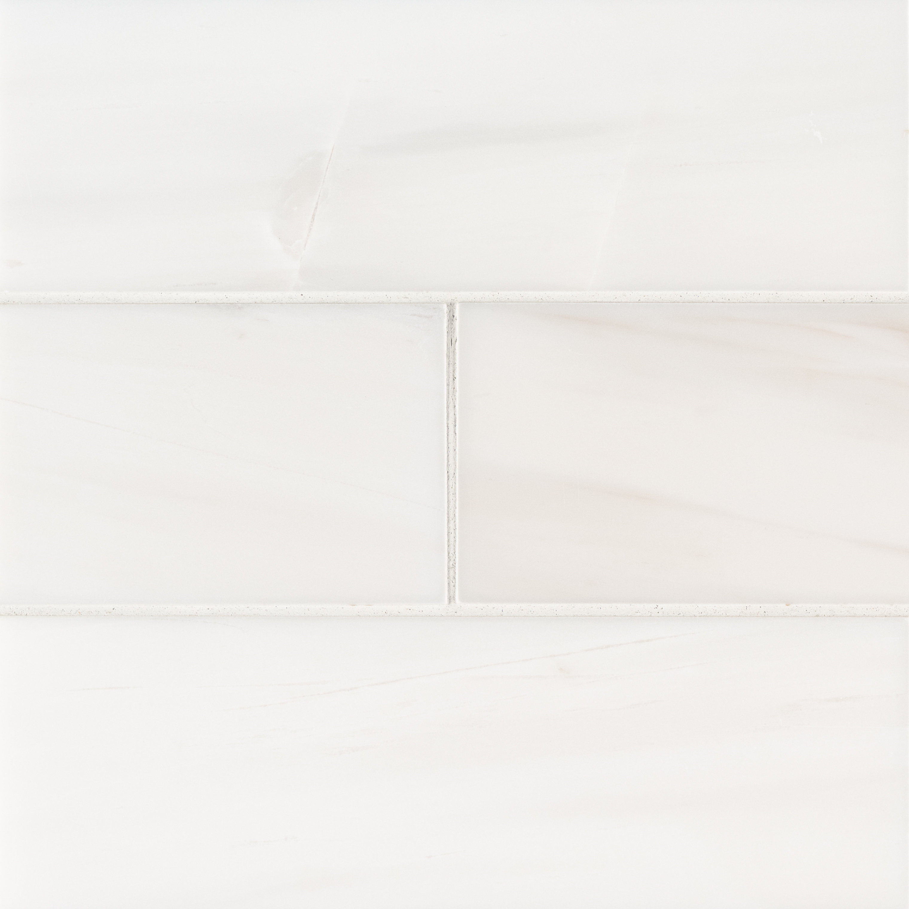 Ackland Calabria Frost Subway 3 in. x 6 in. Polished Marble Floor and ...