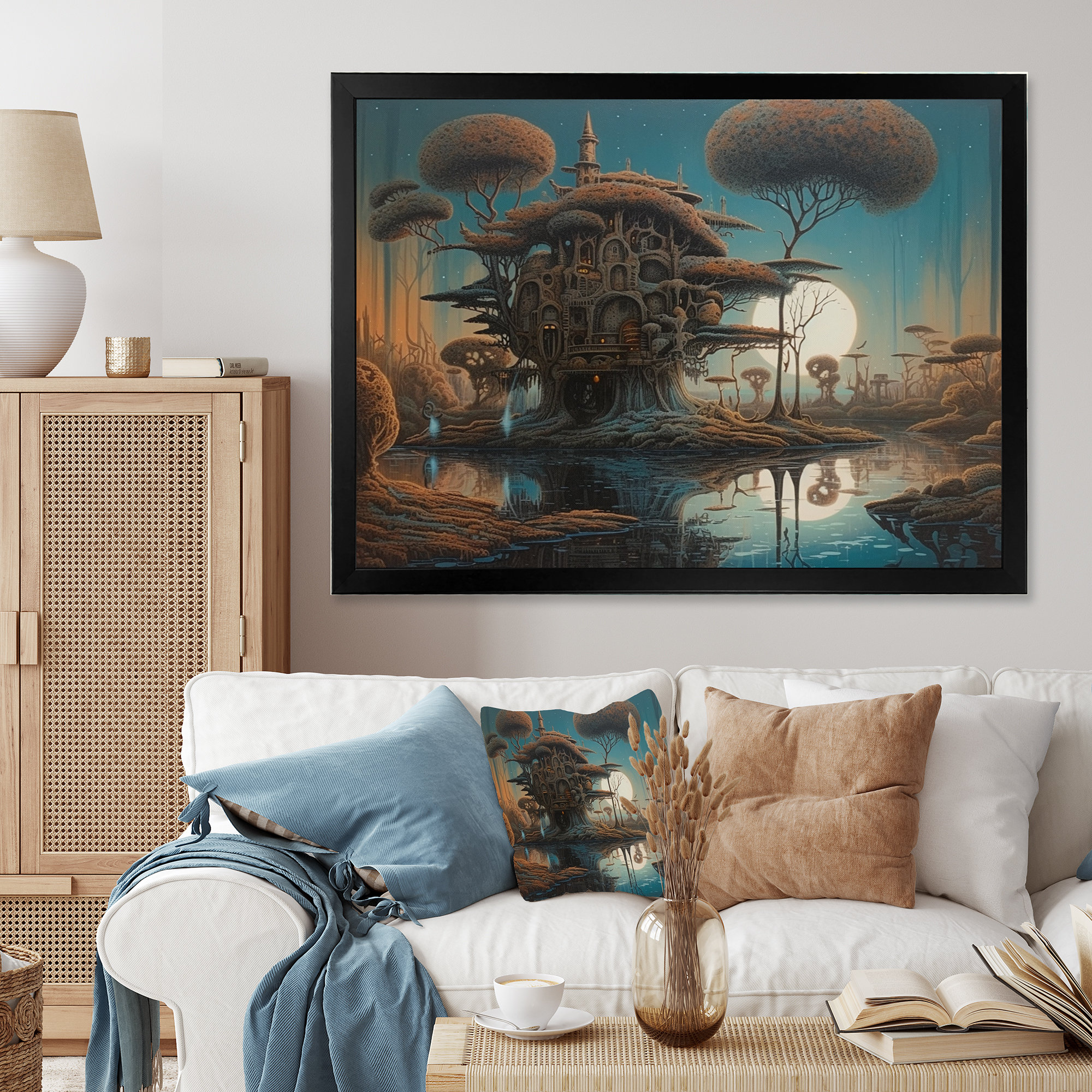 Red Barrel Studio Surreal Landscape I - Surrealism landscape Canvas ...