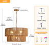 Bay Isle Home™ 5-Lights Hand-Woven Rattan Pendant Light & Reviews | Wayfair