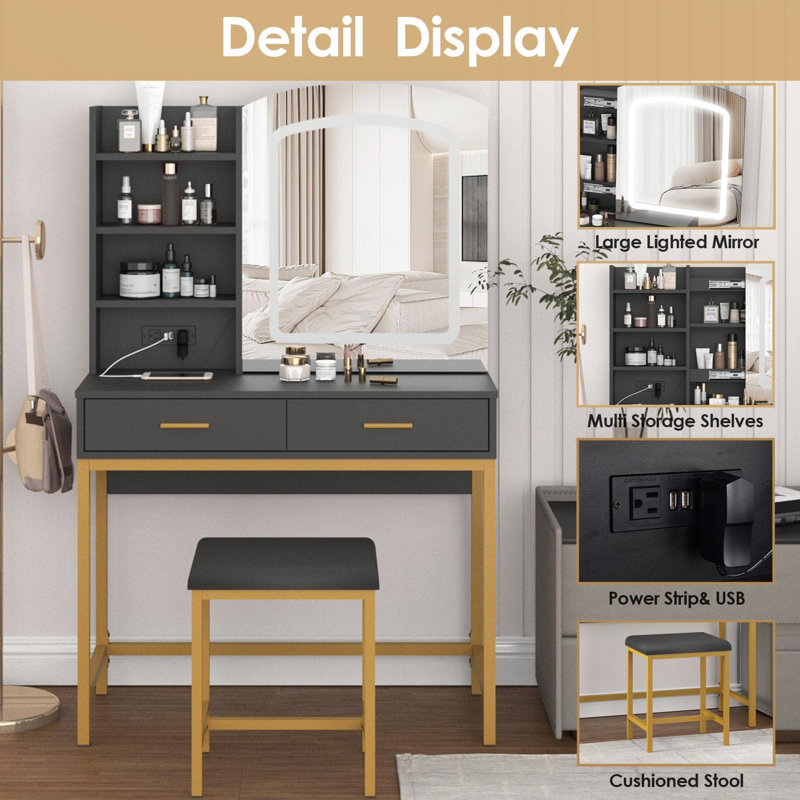 Mercer41 Jennabelle Vanity & Reviews | Wayfair