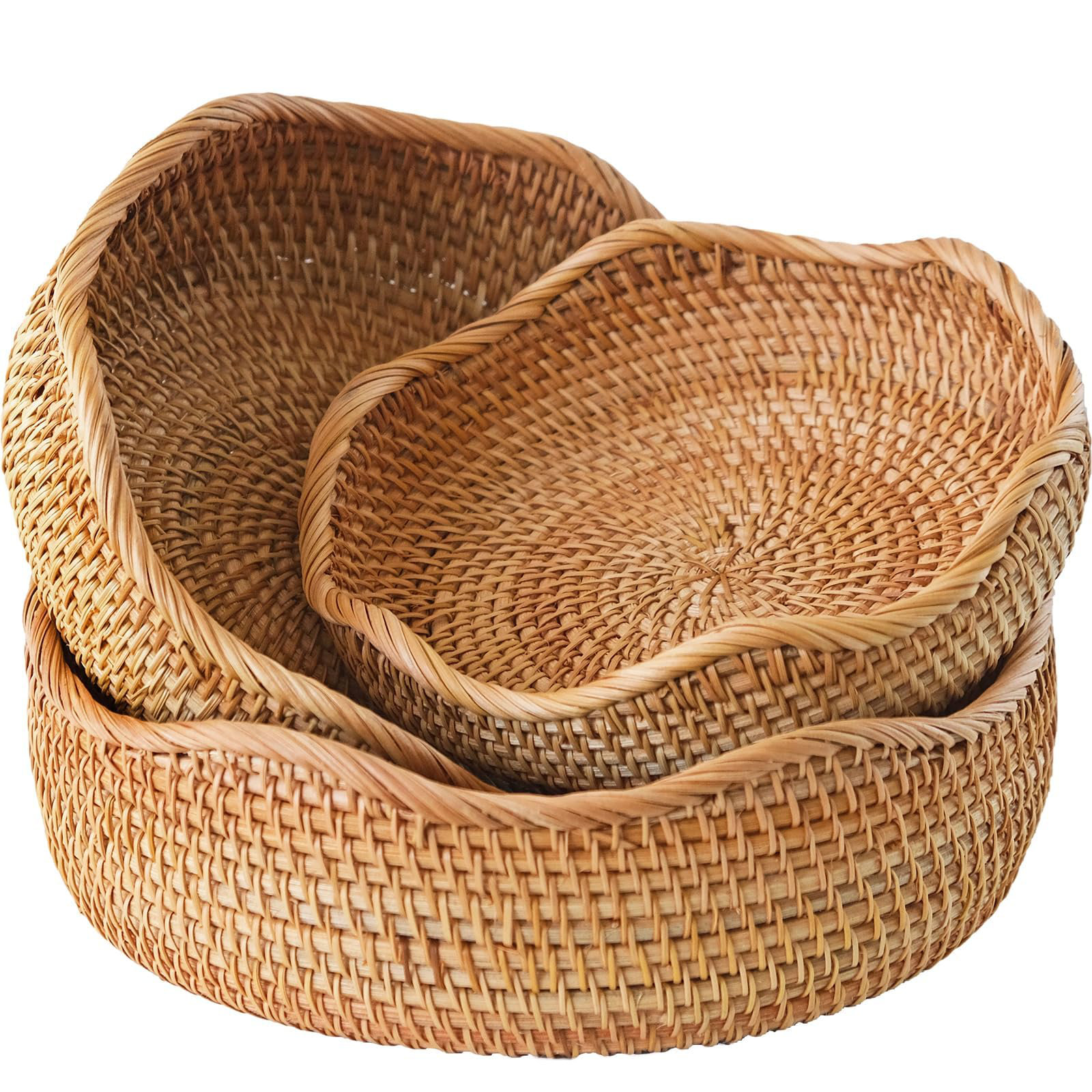 One Allium Way® Bread Baskets For Serving, Rattan Bread Baskets For ...