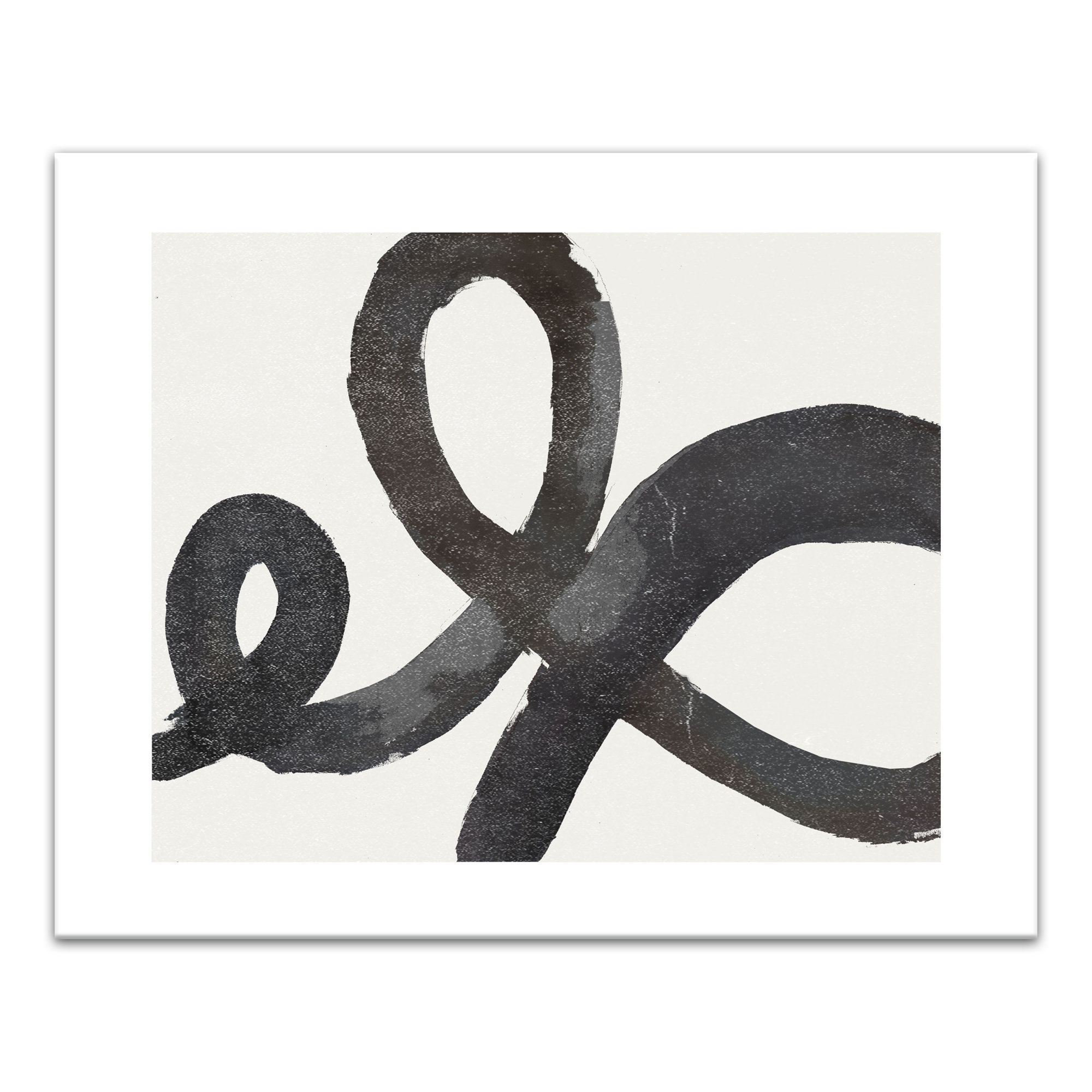 Wrought Studio™ Curvy Lines - Wrapped Canvas Print | Wayfair