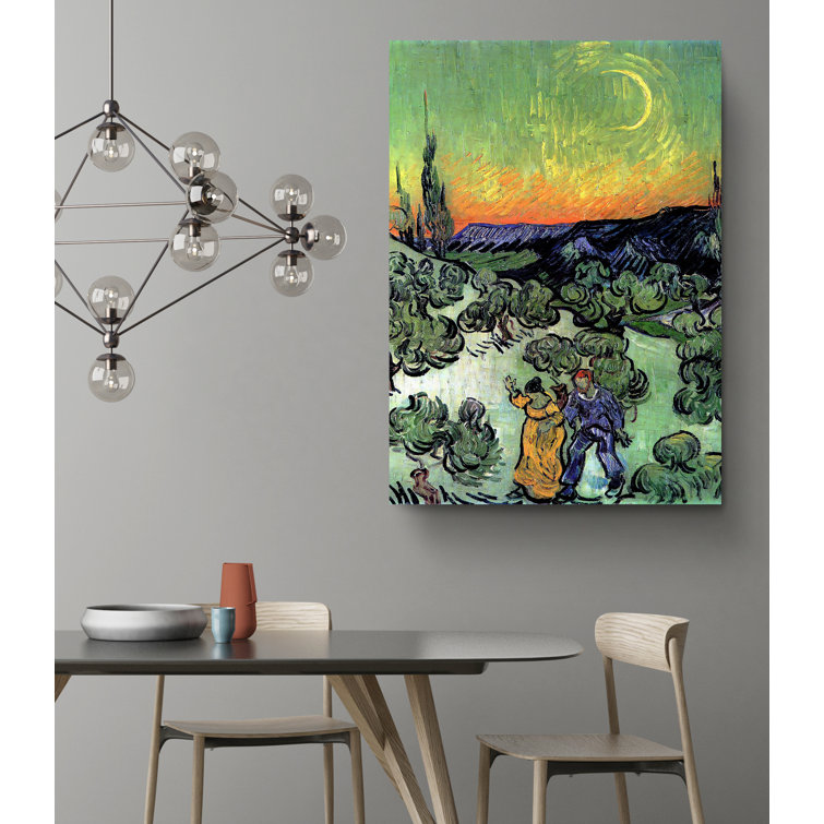 Vault W Artwork Moonlit Landscape 1889 Reproduction by Vincent Van Gogh ...