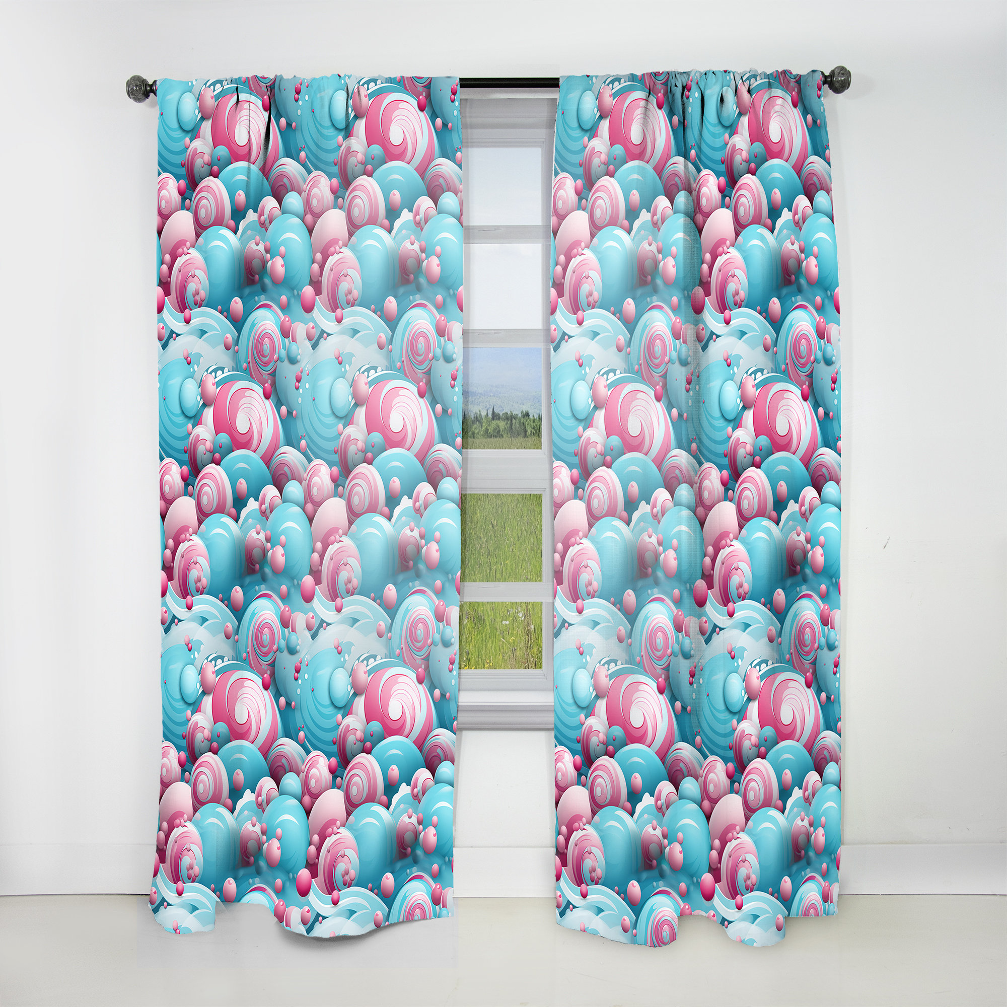 Design Art Popart Candy Crush Chaos I - Abstract Curtain - Room ...