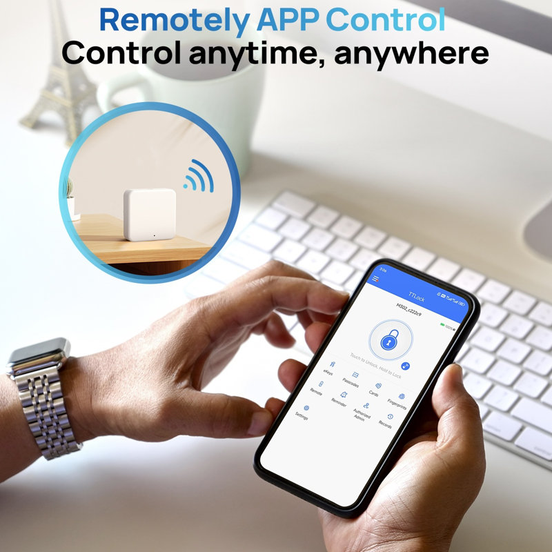 Blacksmith Smart Door Lock, Fingerprint WiFi APP Handle Deadbolt | Wayfair