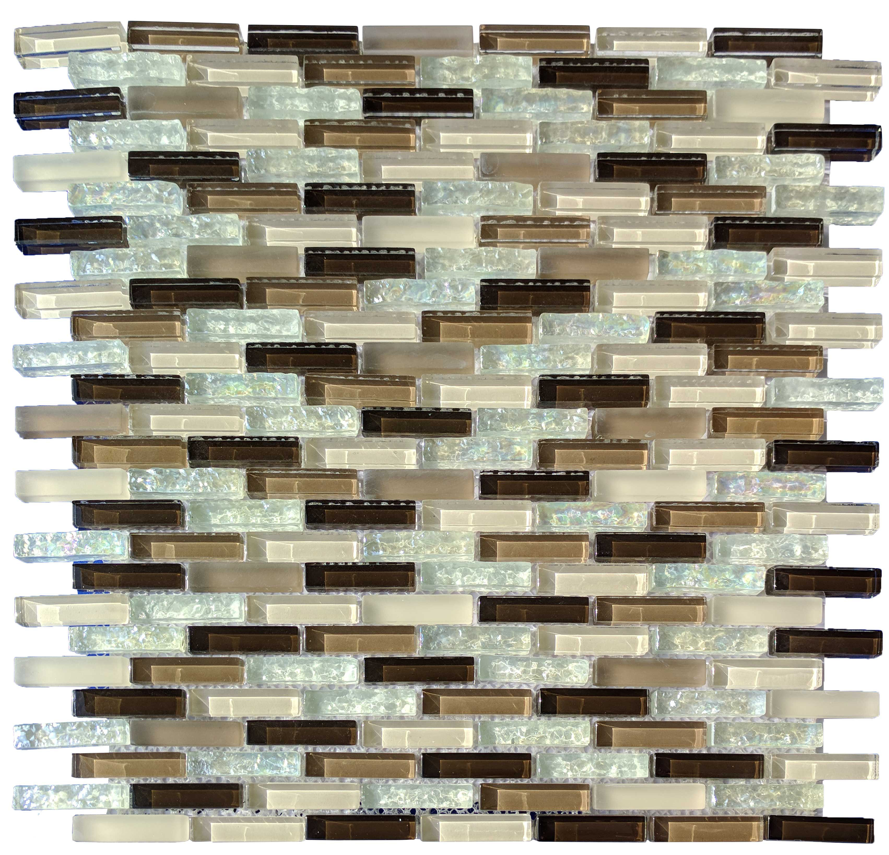 Mango Tile 0.5" x 1.5" Glass Mosaic Tile | Wayfair
