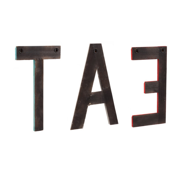 Trent Austin Design® Solid Wood "EAT" Letters Weathered Wall Decor ...
