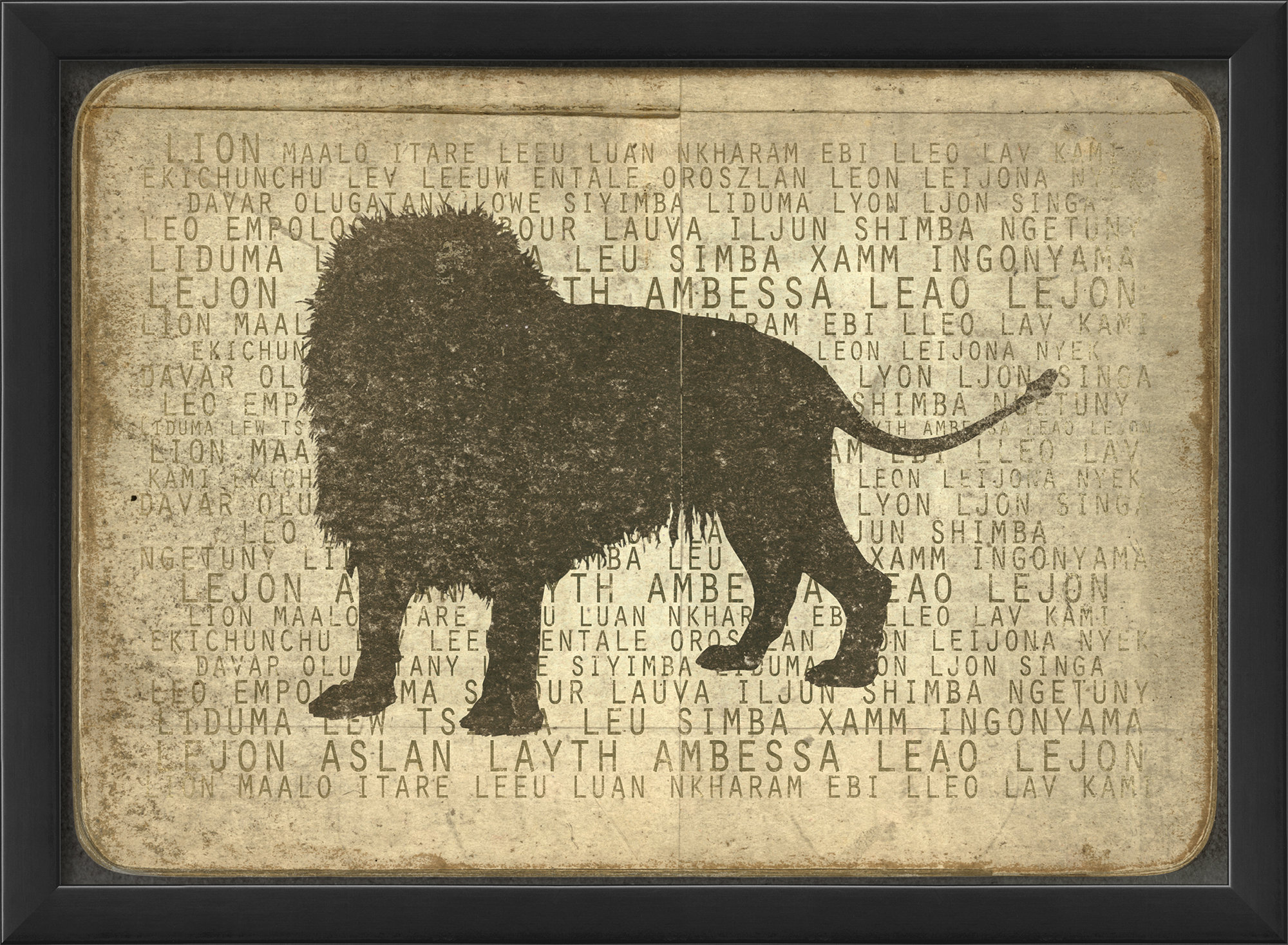 The Artwork Factory Lion Silhouette Framed Graphic Art - Wayfair Canada
