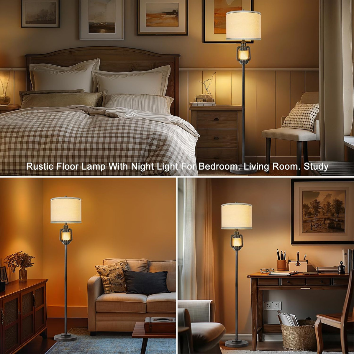 Breakwater Bay Floor Lamp For Living Room Vintage Standing Lamp With ...