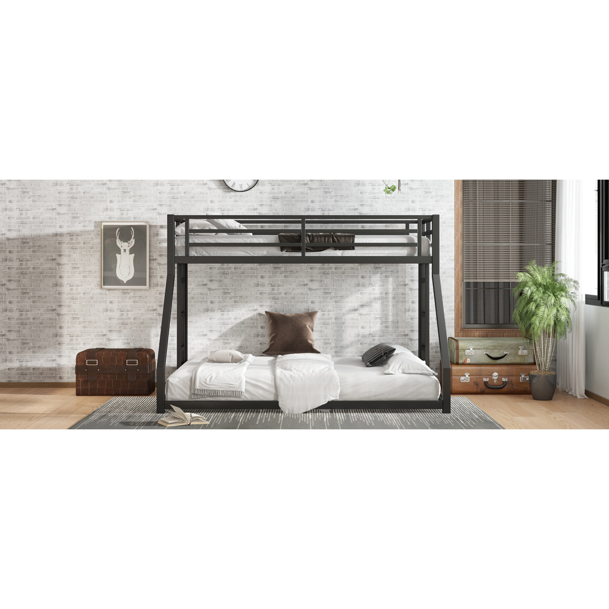 Isabelle & Max™ Lit superposé simple en métal au-dessus d'un grand lit ...