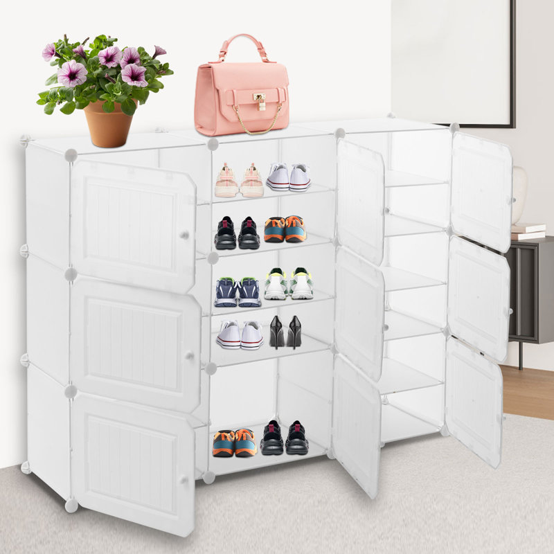 Rebrilliant 36 Pair Stackle Shoe Storage Cabinet | Wayfair