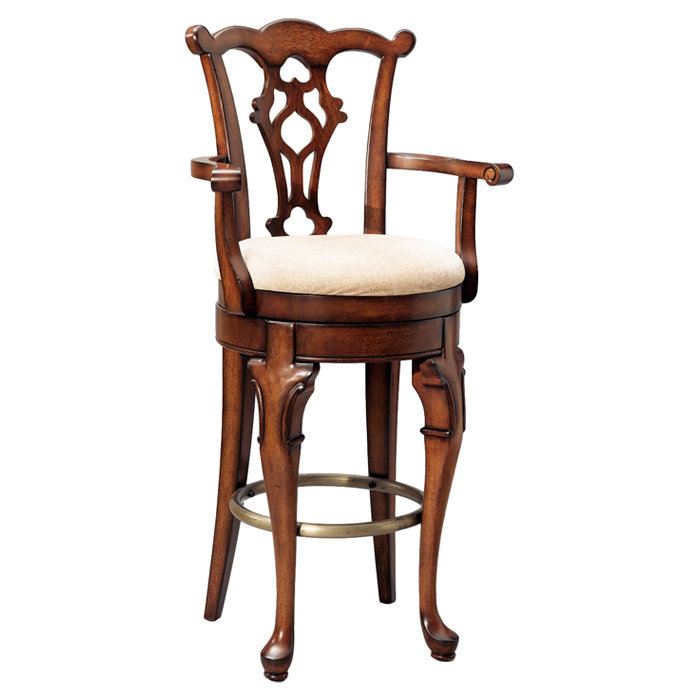 Astoria Grand Behrens Swivel Upholstered 31'' Counter Stool & Reviews ...