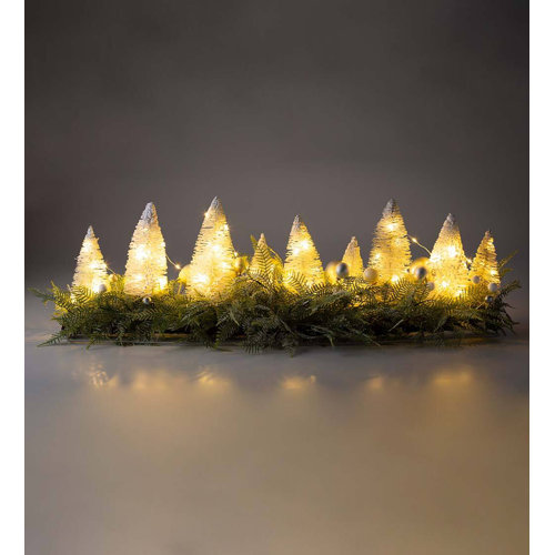 The Twillery Co.® Lighted Holiday Centerpiece With Bottle Brush Trees ...