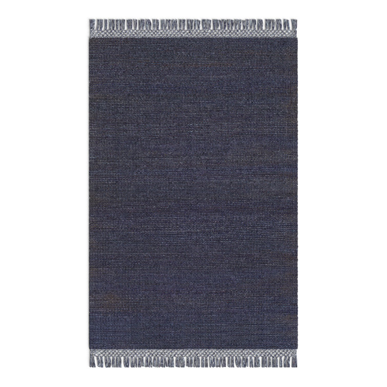 Blume Handwoven Dark Navy/White Area Rug & Reviews | Joss & Main