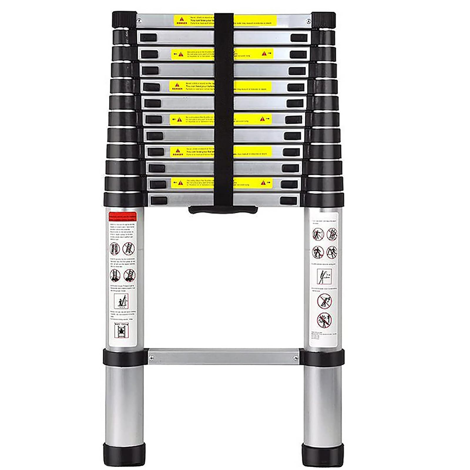 Latitude Run® Telescoping Ladder 12.5 FT, Aluminum Telescopic Ladder ...
