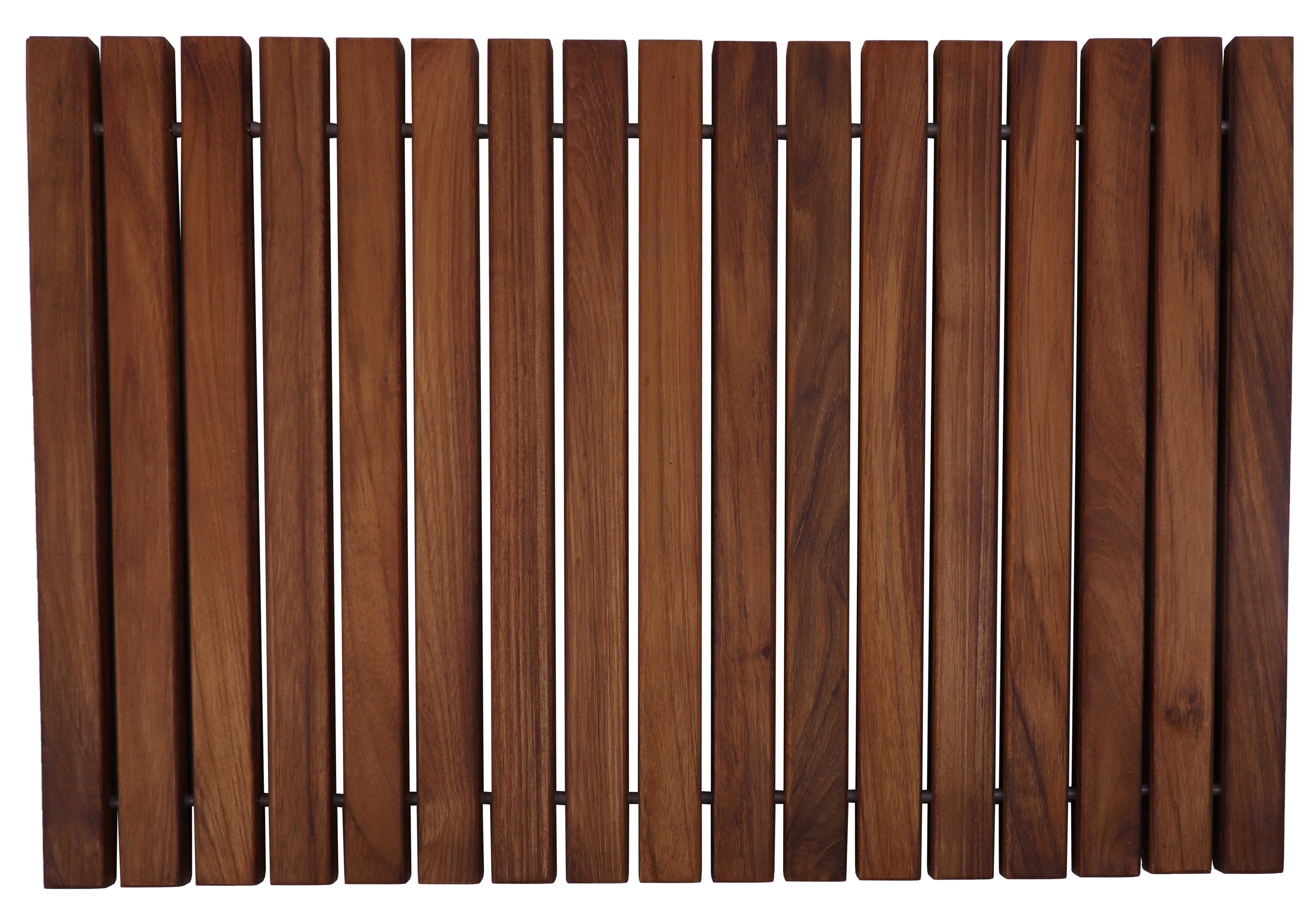 Hokku Designs Idania Teak & Wood Bath Mat with Non-Slip Backing | Wayfair