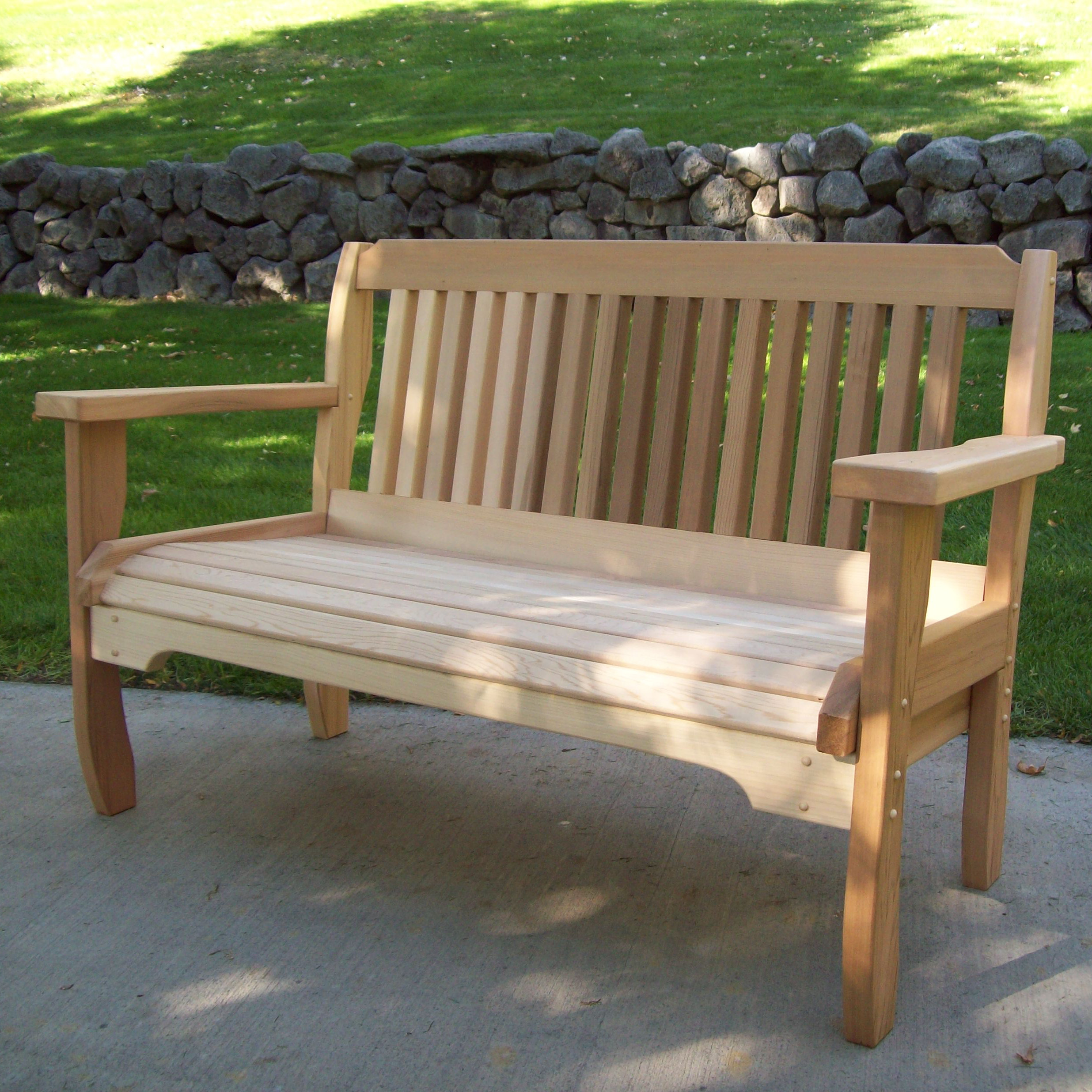 Highland Dunes Carmelita Cedar Outdoor Bench & Reviews | Wayfair