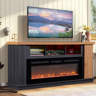 Brayden Studio® 70" TV Stand For TVs Up To 80" with Fireplace Included ...