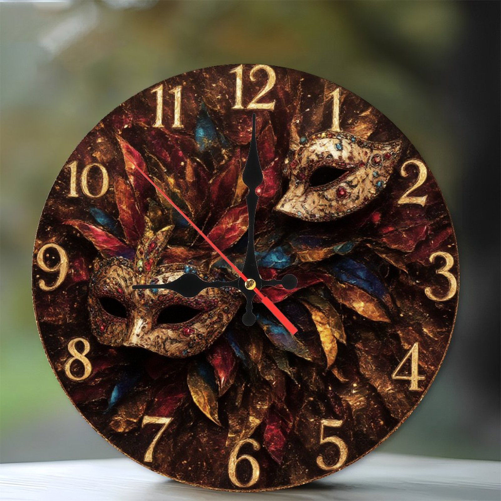 House of Hampton® 10" Round MDF Wall Clock with Silent Quartz Movement ...