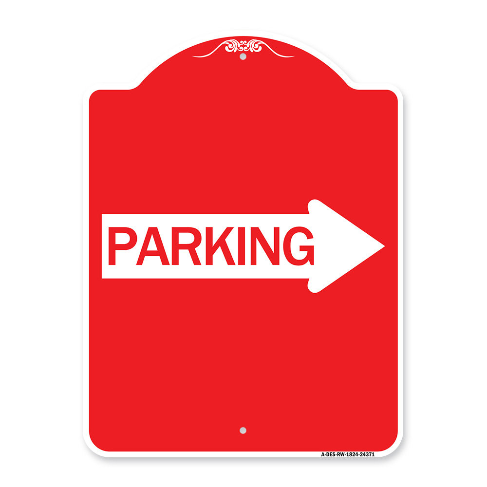 Signmission Designer Series Sign - Parking (With Right Arrow)/24371 ...