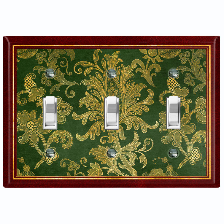 WorldAcc Metal Light Switch Plate Outlet Cover (Spring Green Elegant ...