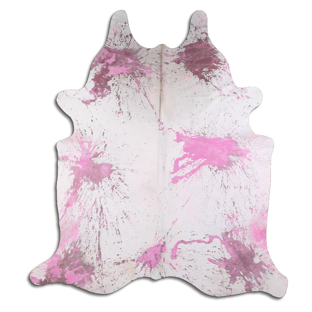 Foundry Select ACID WASHED HAIR ON COWHIDE DISTRESSED PINK 3 - 5 M ...