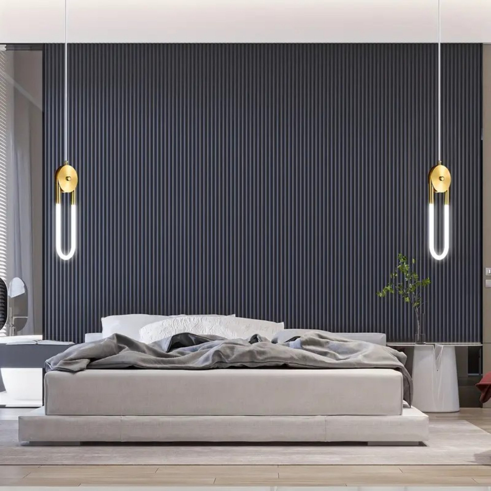 Mercer41 Modern LED Pendant Light Fixture Oval Adjustable Pendant ...
