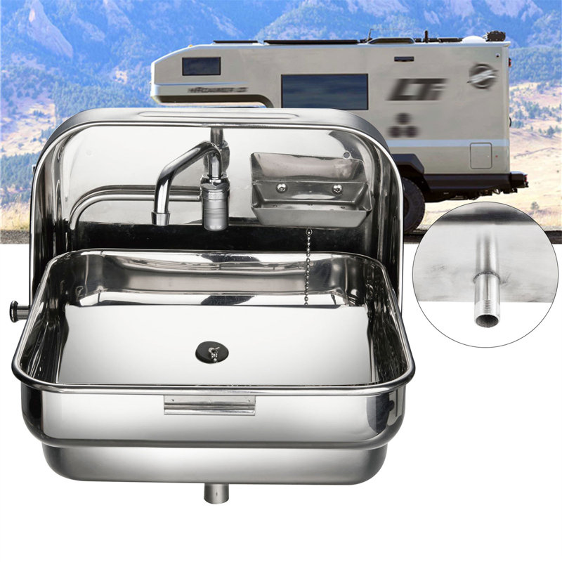 SUNYOU 14.56'' L Drop-In Stainless Steel Kitchen Sink | Wayfair