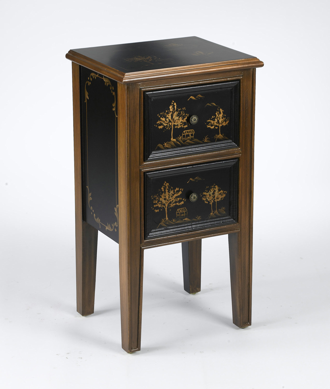 AA Importing 2 Drawer Chinoiserie End Table | Wayfair