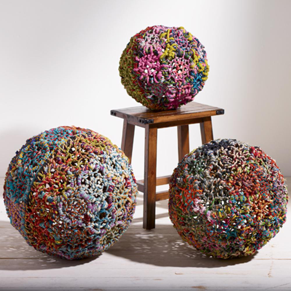 Bungalow Rose 3 Piece Jute Ball Sculpture Set | Wayfair