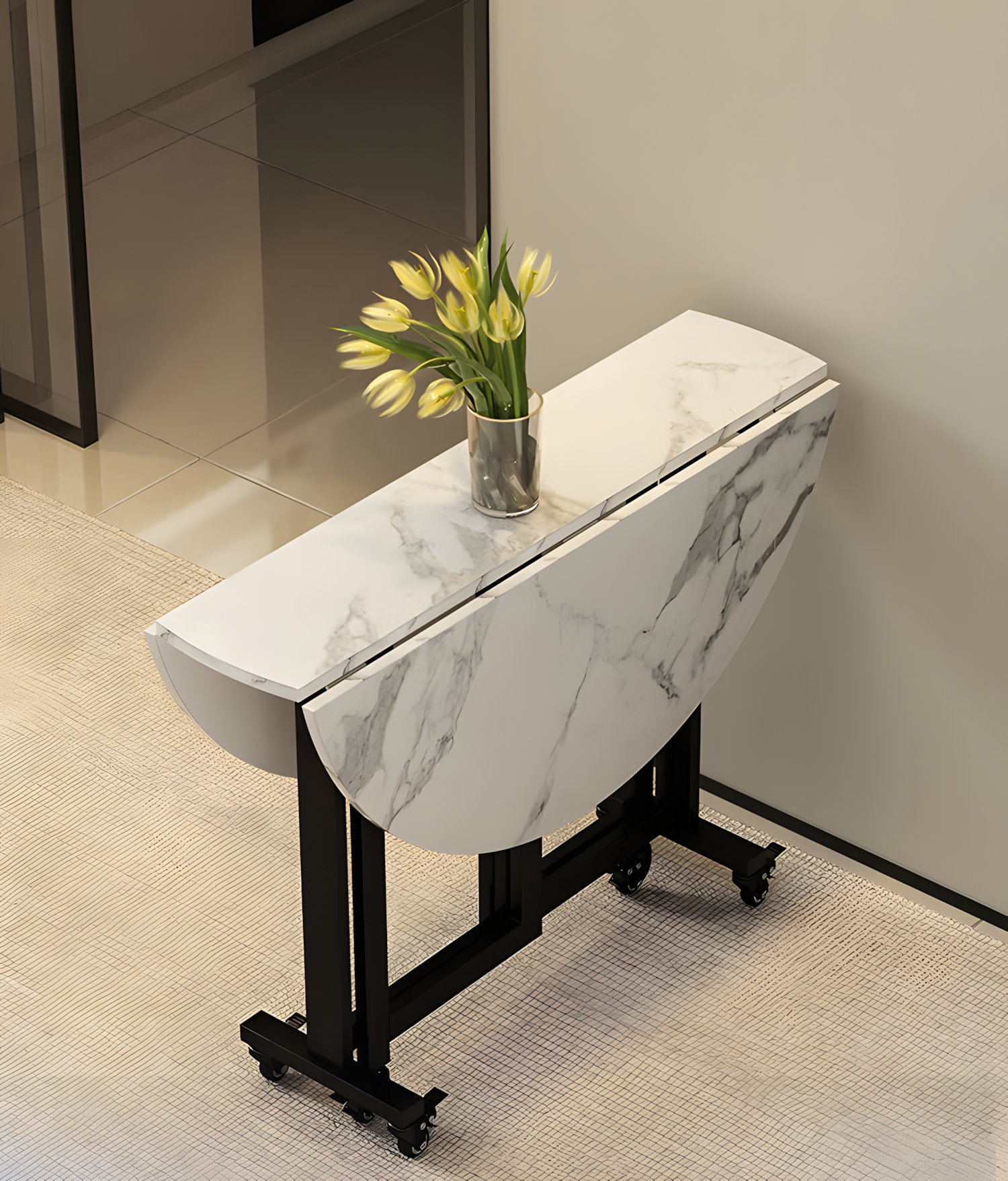 Wrought Studio™ Space Saving Folding Dining Table For Small Spaces ...