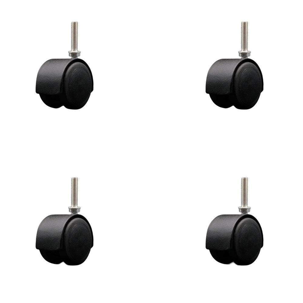 Service Caster 2 Inch Floor Safe Hooded Twin Wheel Caster 3/8 Threaded ...