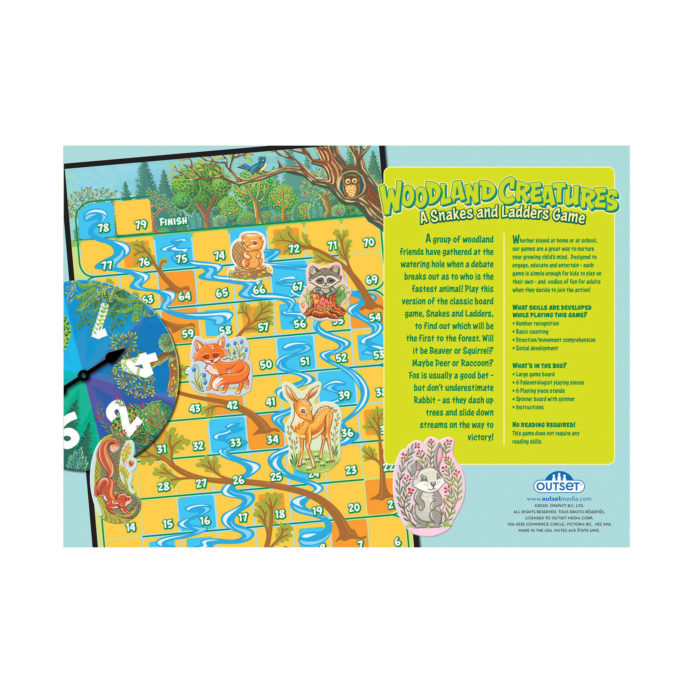 Outset Media Woodland Creatures Snakes and Ladders | Wayfair
