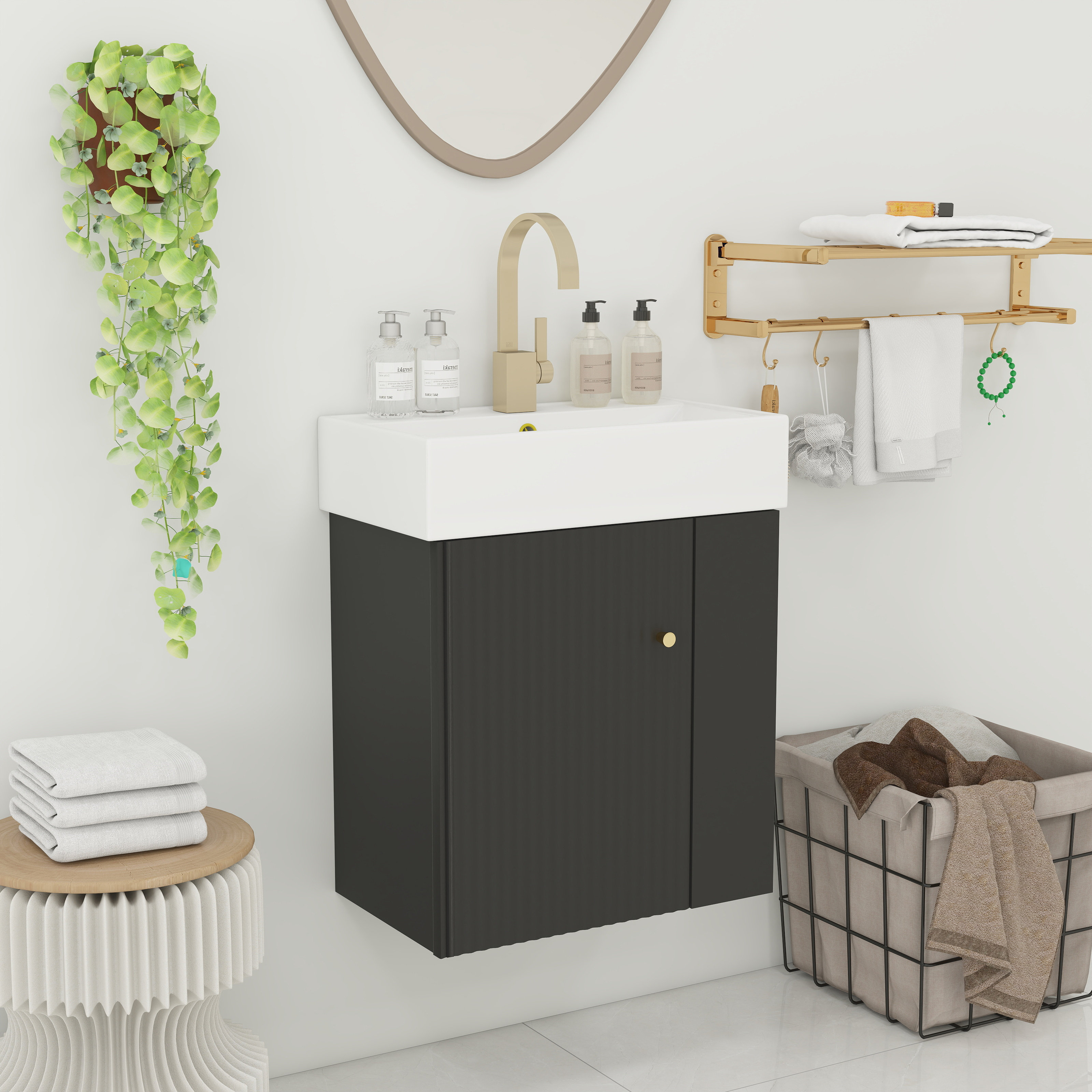Ebern Designs Modern Bathroom Vanity Sets | Wayfair