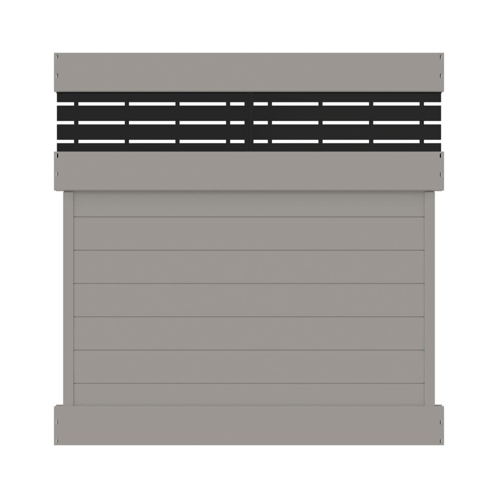 Barrette Outdoor Living Horizontal Fence Boardwalk Gray Vinyl Privacy ...