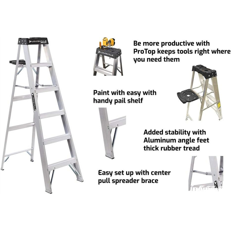 17 Stories 8-Foot Aluminum Step Ladder | Wayfair