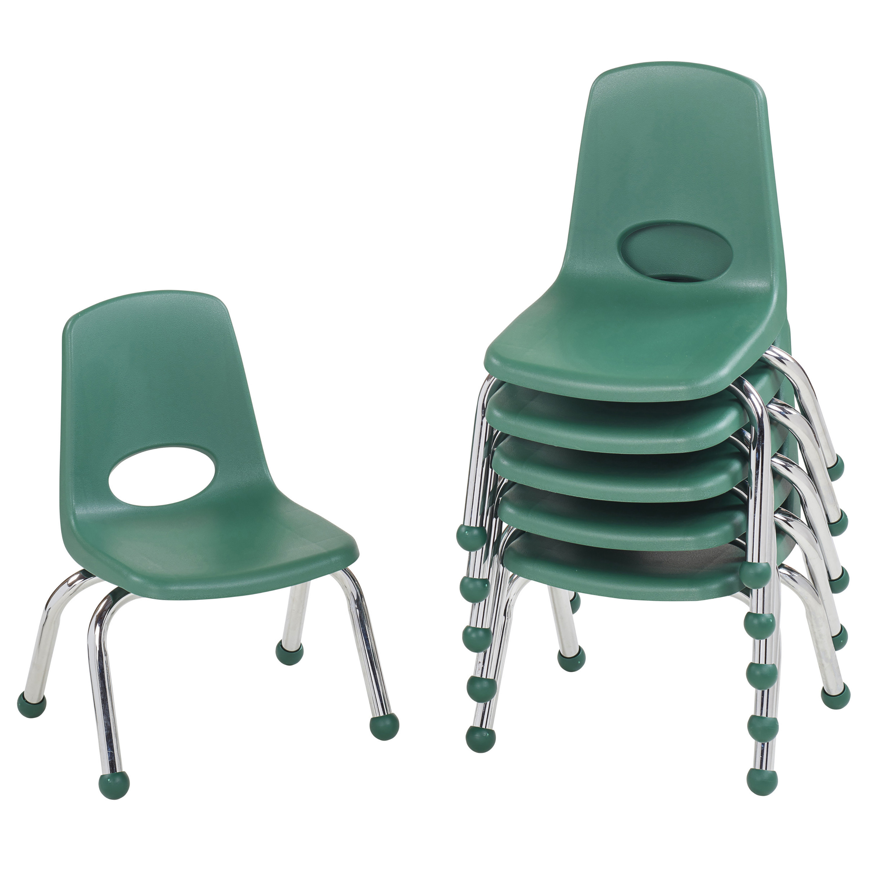 Factory Direct Partners Stackable Swivel Glide Classroom Chair ...