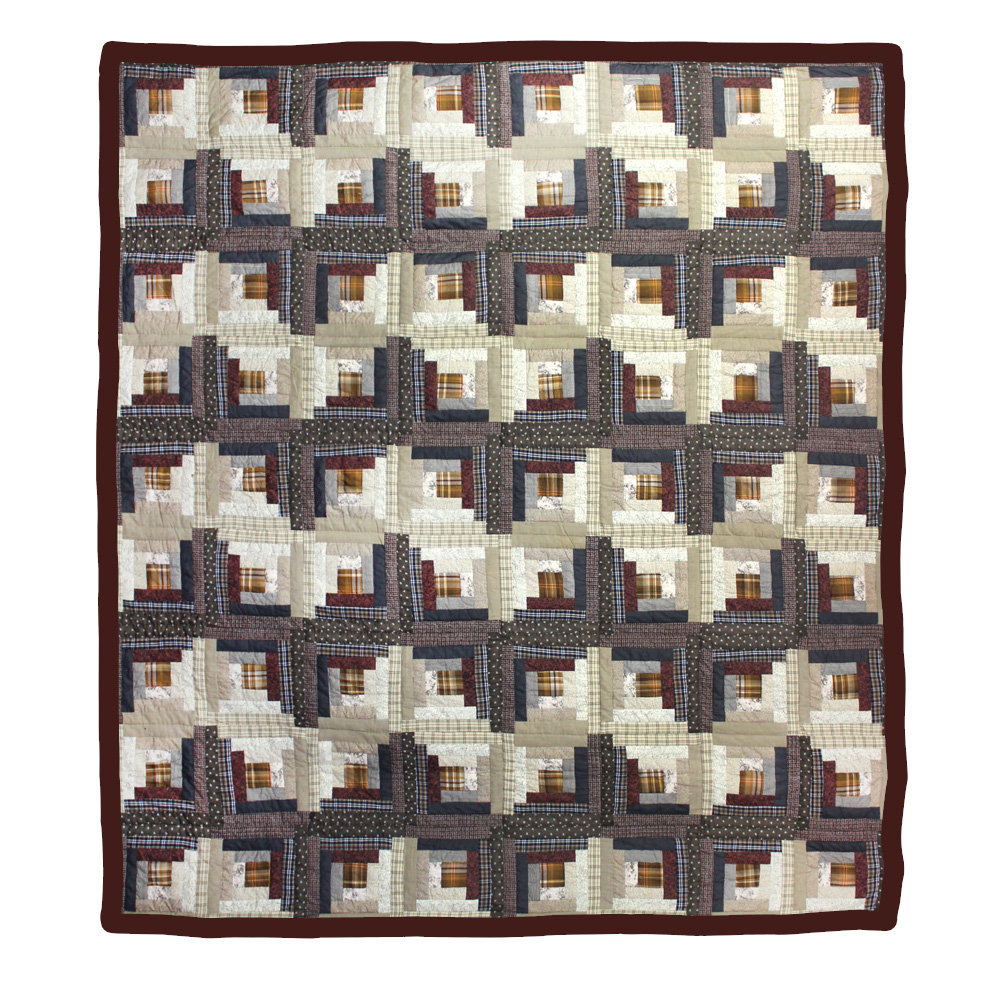Patch Magic Log Cabin Single Reversible Quilt | Wayfair