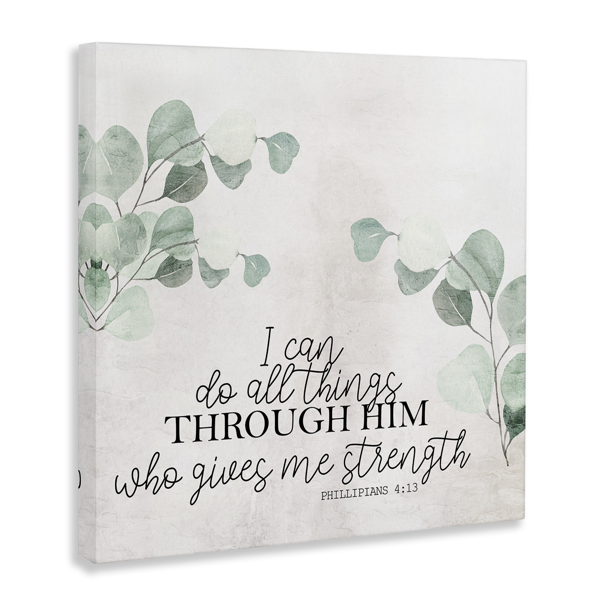 Ophelia & Co. All Things Through Him Proverb Canvas Wall Art, design by ...