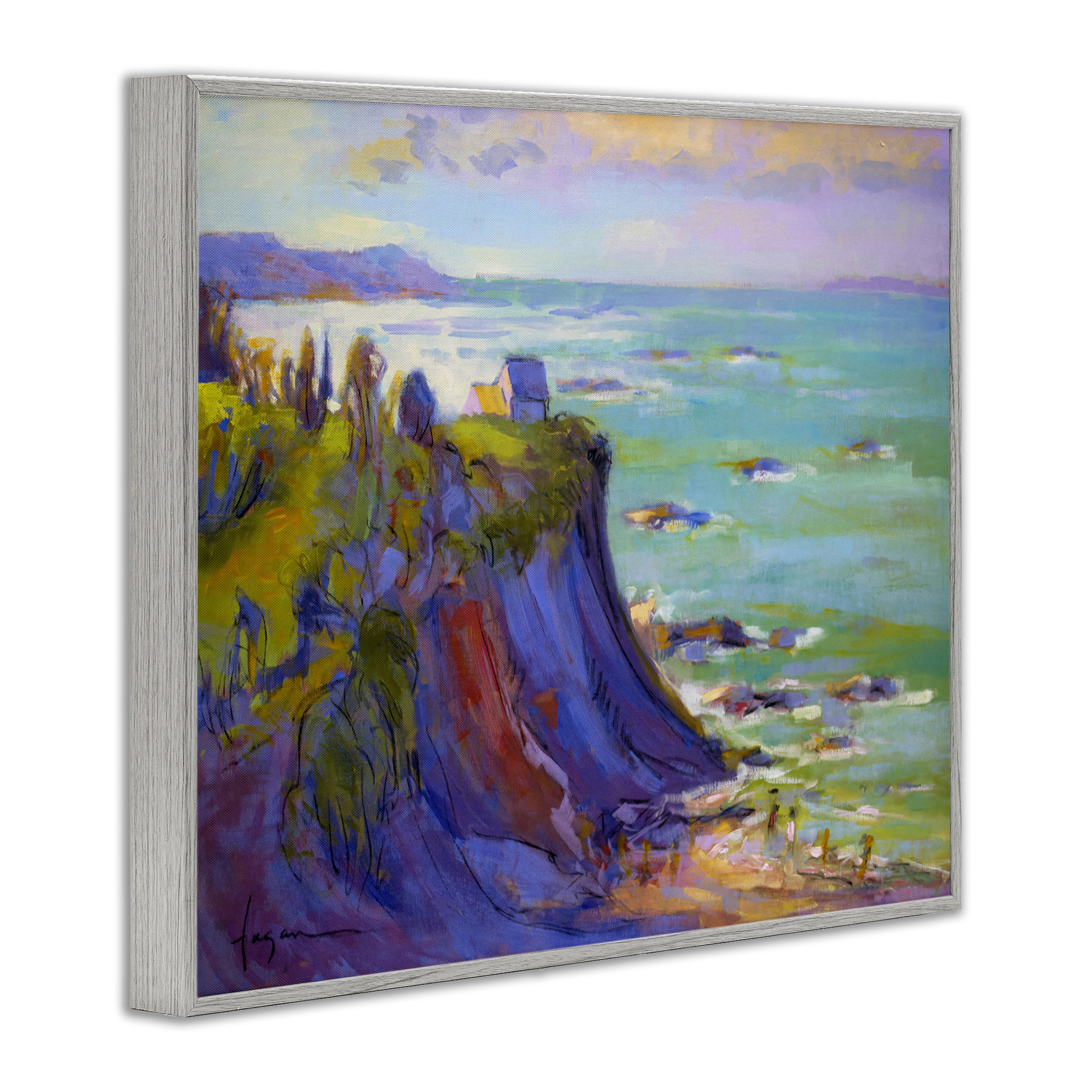 Ebern Designs Classic Cliff View Framed Giclee Art by Dorothy Fagan ...