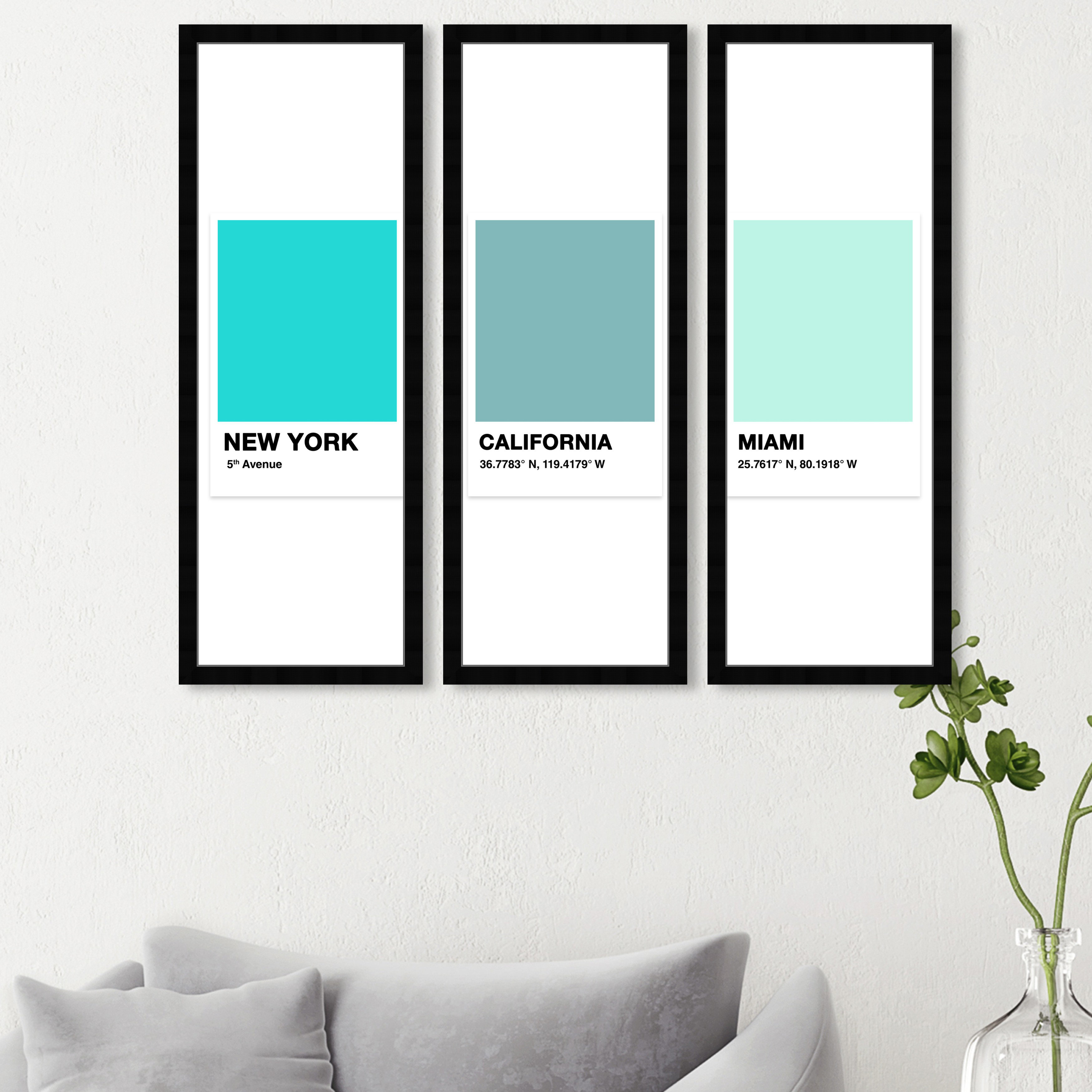 Wynwood Studio Cities And Skylines Light Blue Swatch Set Modern ...