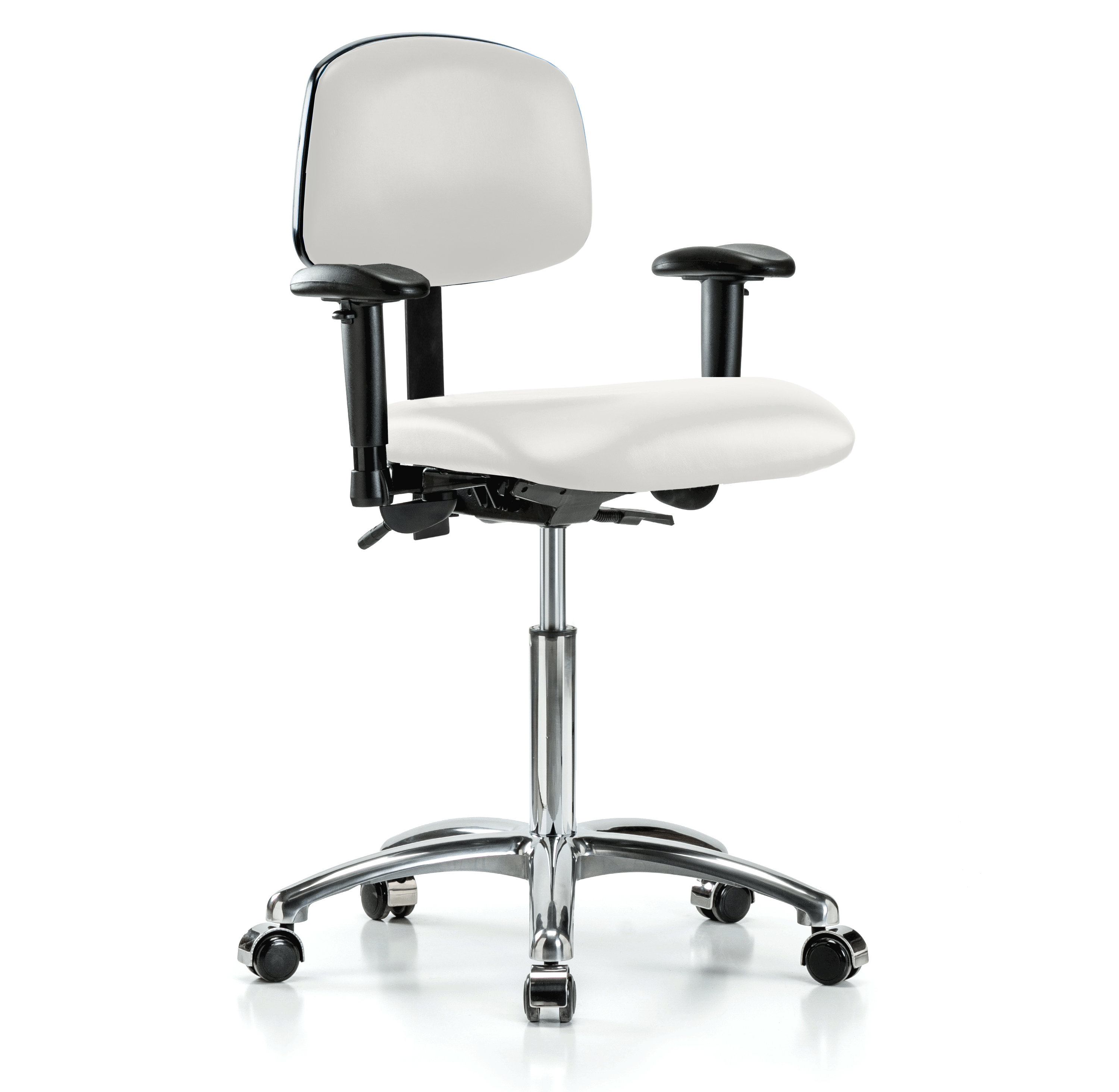 Perch Chairs & Stools PERCH Chrome Multi-Task Office Chair with ...